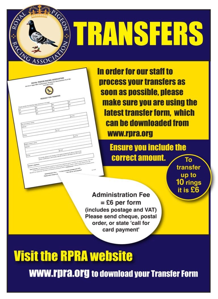 | Postal transfersThe Royal Pigeon Racing Association